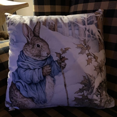 Whimsy Puff Hedgehog Pillow, Cottagecore Charm, Sage Floral Hedgehog ...