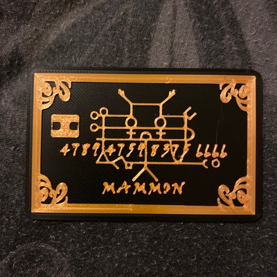 Obey Me Mammon goldie Credit Card - Etsy