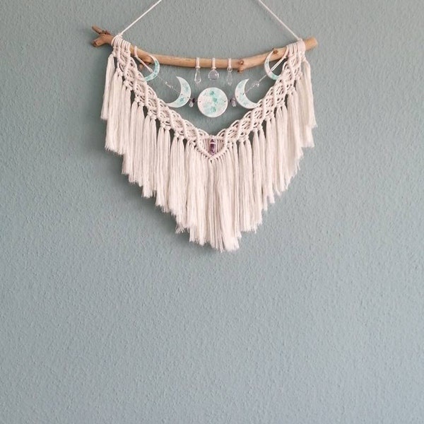 Moon Wall Hanging / Big Moon Decor / Moon Wall Decor / Moon Suncatcher ...