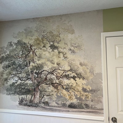 Hazy Forest Wall Mural, Foggy Morning, Misty Forest, Nature Wall mural ...