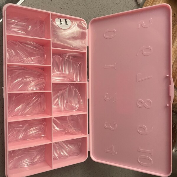 500 Pieces Medium Length Coffin Full Coverage Nail Tips - Etsy