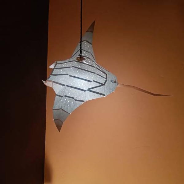 Manta Ray DIY Pendant Paperlamp Kit - Ceiling Hardwired Version ( Pre ...