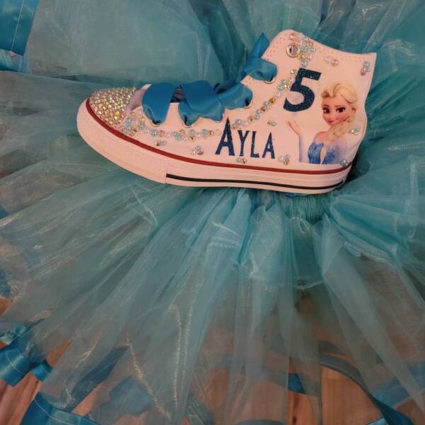 Frozen Bling Shoes, Queen Elsa Bling Shoes, Frozen Personalized Shoes ...
