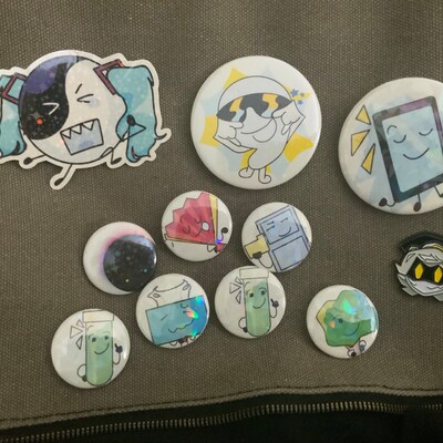 BFDI HEART PINS Holographic - Etsy