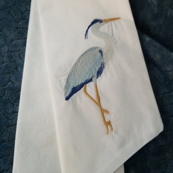 White Heron Embroidery Design - Etsy