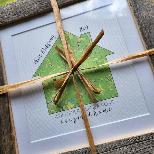 Personalized Housewarming Gifts, Personalized Home Map, First Home Gift ...