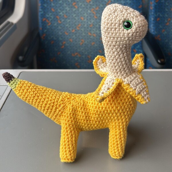 Bananasaurus Dinosaur NO SEW Crochet Pattern - Etsy