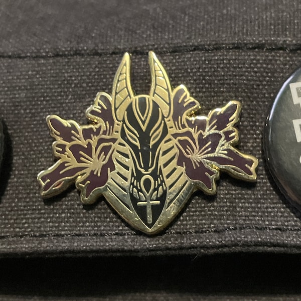 Anubis Hard Enamel Pin | Egyptian Collection | Jackal Deity Mythology ...