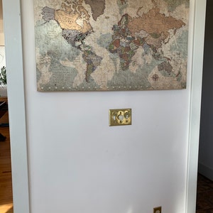 Push Pin Travel Map of World Customized Map Framed One Panel - Etsy