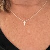 Silver Cross Necklace, Tiny Cross, Sterling Silver, Gold Cross, Rose ...