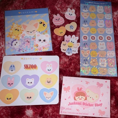 Stray Kids SZKOO Sticker Flakes 16 Flakes & SKZOO Heart - Etsy