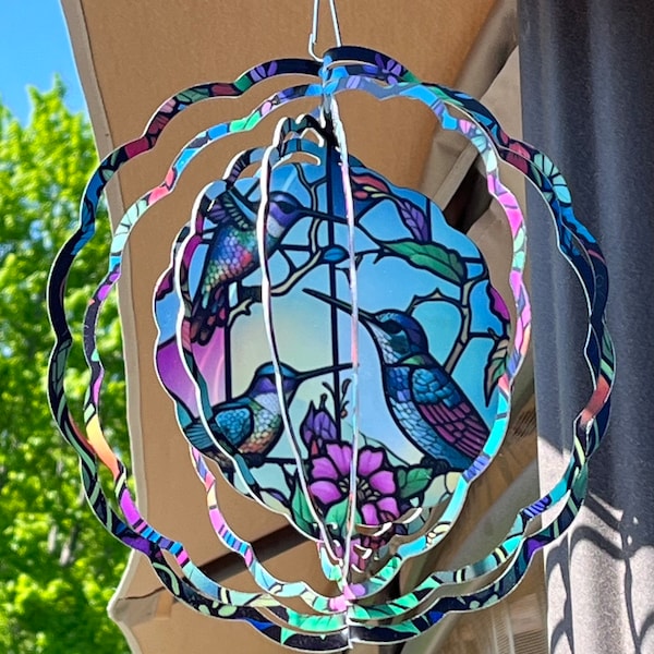 Hummingbird Stained Glass Sublimation Designs, Stained Glass Pattern ...