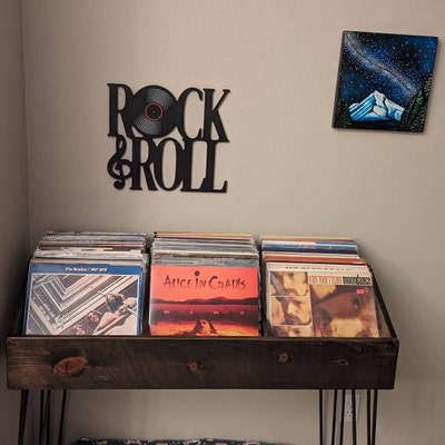 Vinyl Record Storage Cube Stackable Record Crate Record Player Stand ...