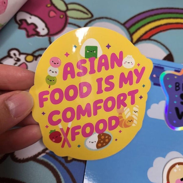 Asian Comfort Food Sticker | Asian Food Stickers | Kawaii Food Sticker ...