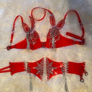 Dark Vinyl Bra FLAME - Etsy