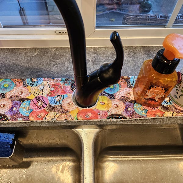 Faucet Splash Catcher / Faucet Drip Catcher / Kitchen Sink Splash ...