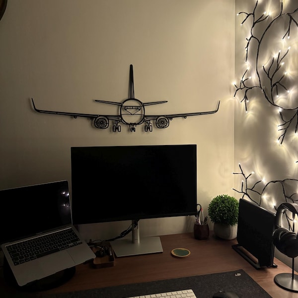 Airplane Metal Wall Art, Airplane Wall Art Decor, Airplane Wall Decor ...