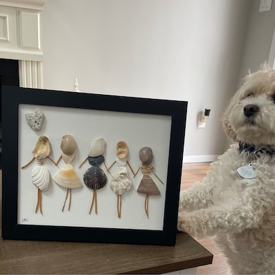 Three Ladies/friends/sisters Large Long-legged Shell Board Art - Etsy