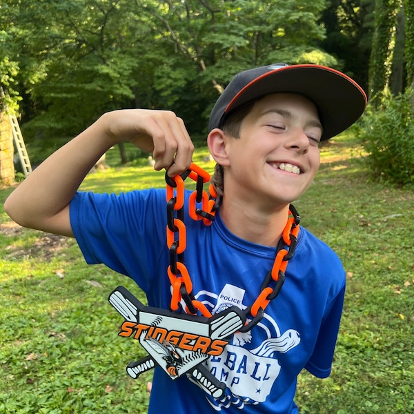 Custom 3D Printed Sports Chain - Oversized MVP Logo Necklace - Etsy