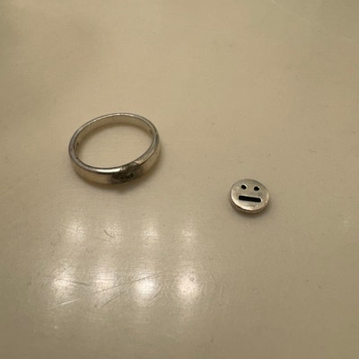 R000375 Sterling Silver Ring Enamel925 Adjustable - Etsy