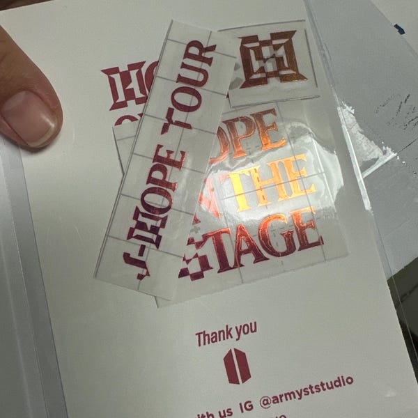 J-HOPE, Hope on the Stage Decal Sticker Set. - Etsy