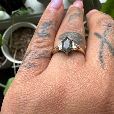 Vintage Natural Sunstone Ring, Solitaire Sunstone Ring, 1.3CT Rhombus ...