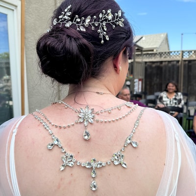 BLACK Bridal Cape Veil, Wedding Cape W/ Rhinestone Appliques on ...