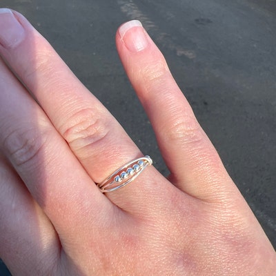 Pure Sterling Silver Fidget Ring Spinner / Meditation Ring / Calming ...