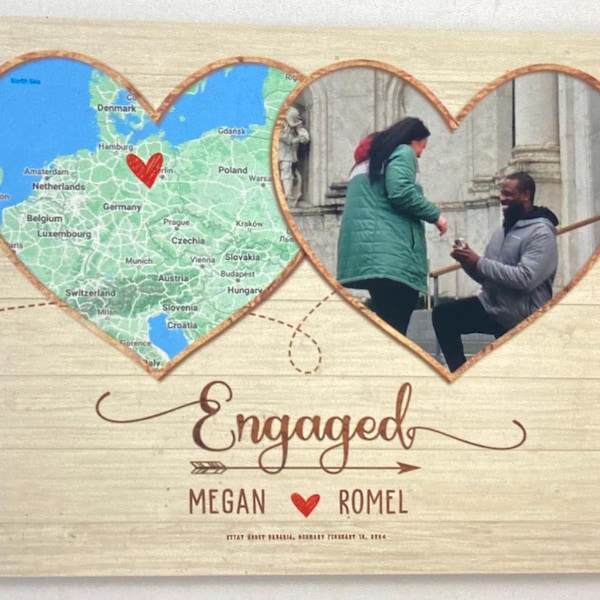 Custom Engagement Party Sign, Engagement Gifts for Couple, Engagement ...