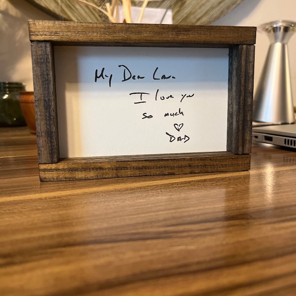 Actual Handwriting Gift Engraved Memorial Gift Custom Handwriting Sign ...