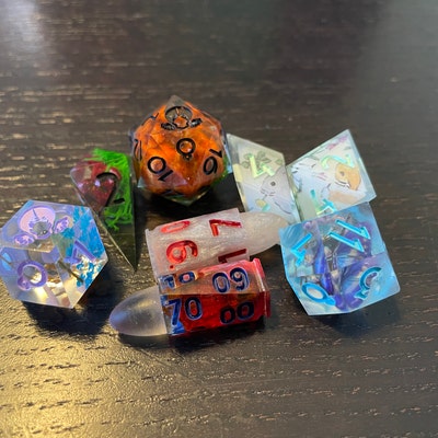 Fae Celebration Flowers, Flower Dice, Floral, Handmade Dice, Sharp Edge ...