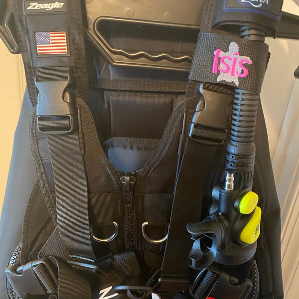 Personalized Embroidered Scuba BCD Name Tag Badge - Etsy