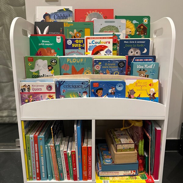 Montessori Bookshelf for Kids Room: Front Facing Book Display - Etsy