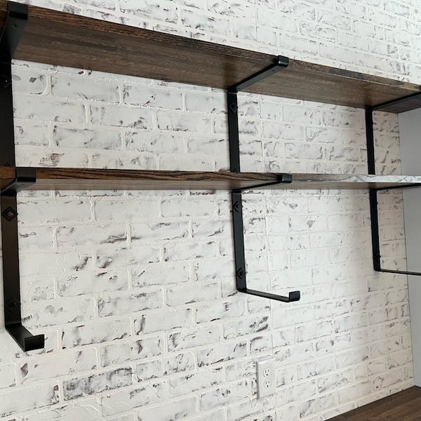 Triple Shelf Bracket, 1.5 Inch, Heavy Duty Metal Shelf Bracket, Multi ...