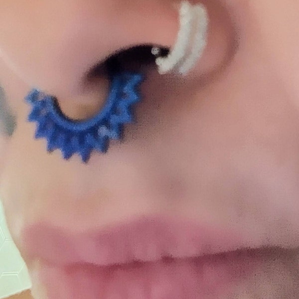 HALF GOLD / SILVER 4G, 5G, 6G, 7G, 8G, 10G, or 12G Anodized Astm F136 ...