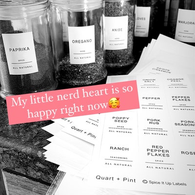 160 Minimalist White Spice Labels. Preprinted Modern Farmhouse Spice ...