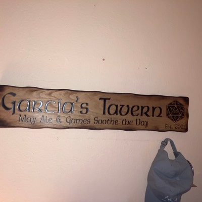 Dungeons and Dragons Wall Sign Personalized Dnd Tavern Sign Roll for ...