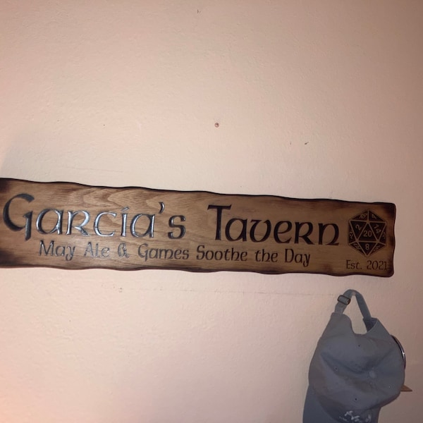 Dungeons and Dragons Wall Sign - Personalized Dnd Tavern Sign - Roll ...