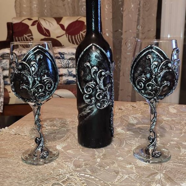 Resident Evil Village Handmade Decoration Decorated Wine Glass Keepsake ...