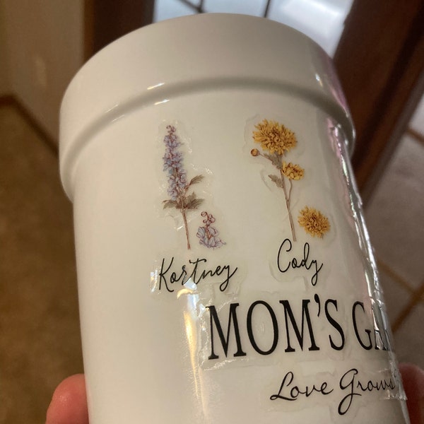 Custom Mom's Garden Plant Pot, Mother's Day Gifts, Mama Flower Pot ...
