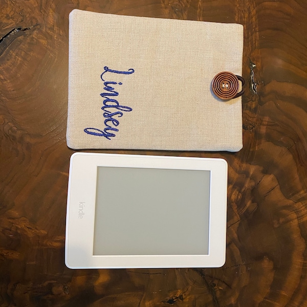 Monogrammed Kindle Case, Personalized Kindle Paperwhite Sleeve ...