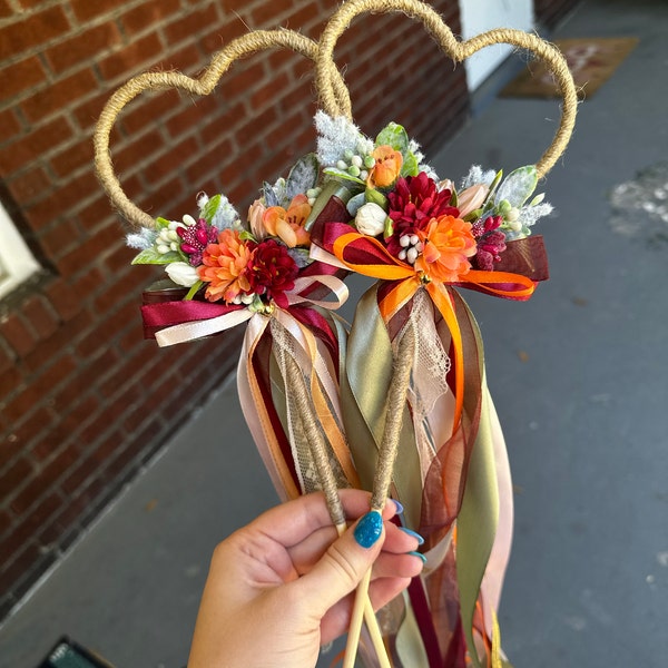 Flower Girl Wand Magic Wand Butterfly Wand Heart Wands Flower Wand ...