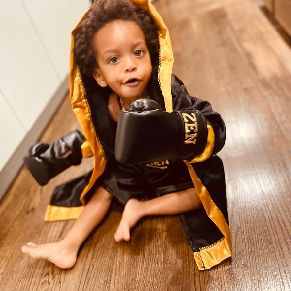 Personalized Baby Boxing Set: Robe, Shorts, and Gloves - Etsy