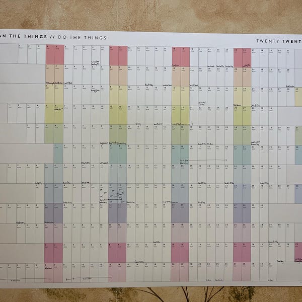 PRINTABLE Six Month Giant Wall Calendar SET 2025 | Half Year Planner ...