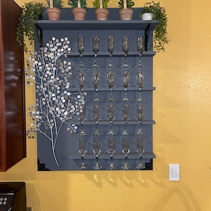 5 Shelves/ Champagne Wall/champagne Wall Shelf/ Bubbly Bar Shelf/ Wine ...