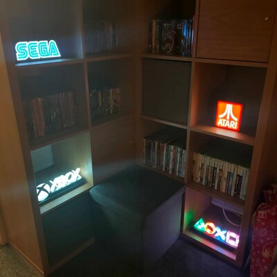 Atari USB Light up Retro Logo, 3D Printed, Led Light up Sign, Video ...