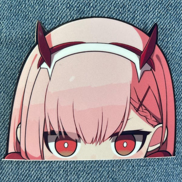 Anime Peeker Sticker Cute Demon Girl Character Sticker for Laptop ...