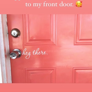 Hey There Door Decal Front Door Welcome Sticker Hey There - Etsy
