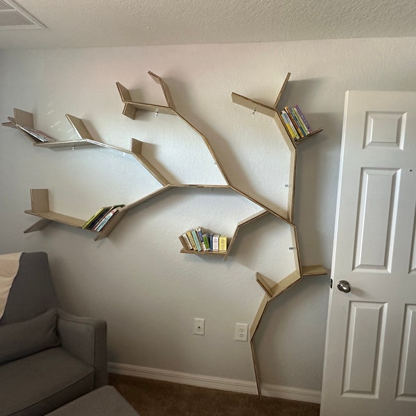 Tree Bookshelf | Handmade Wooden Unique Book Case - Etsy