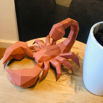 Scorpion Paper Model,papercraft,diy,low Poly,pdf Papercraft , Scorpion ...